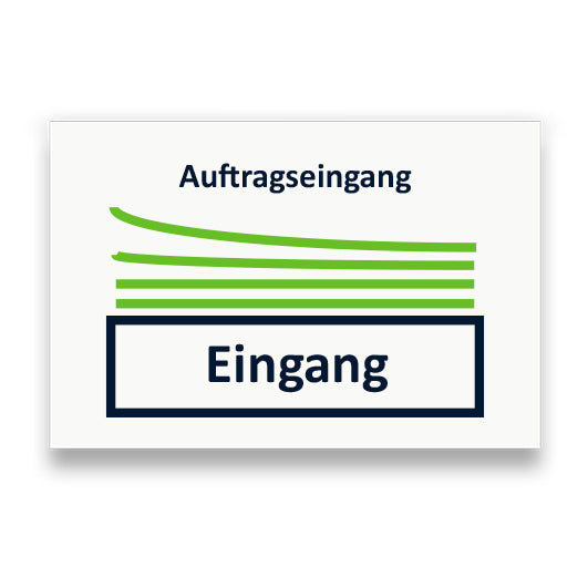 Symbol: AUFTRAGSEINGANG bzw. INCOMING DOCUMENTS/ORDERS – Lean & Kaizen Shop